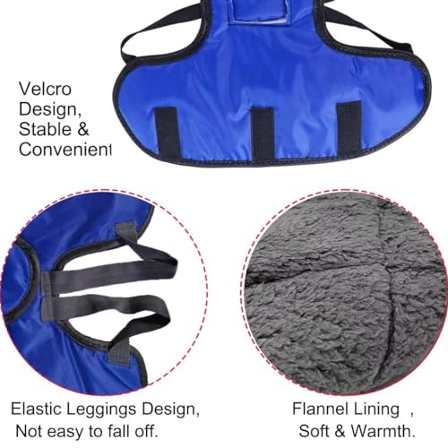 2 Pcs Goat Coat for Winter Goat Blanket Cold Weather Waterproof Windproof Goat Jacket Blanket to Keep Goat Warm Lamb Coat with Straps, Blue