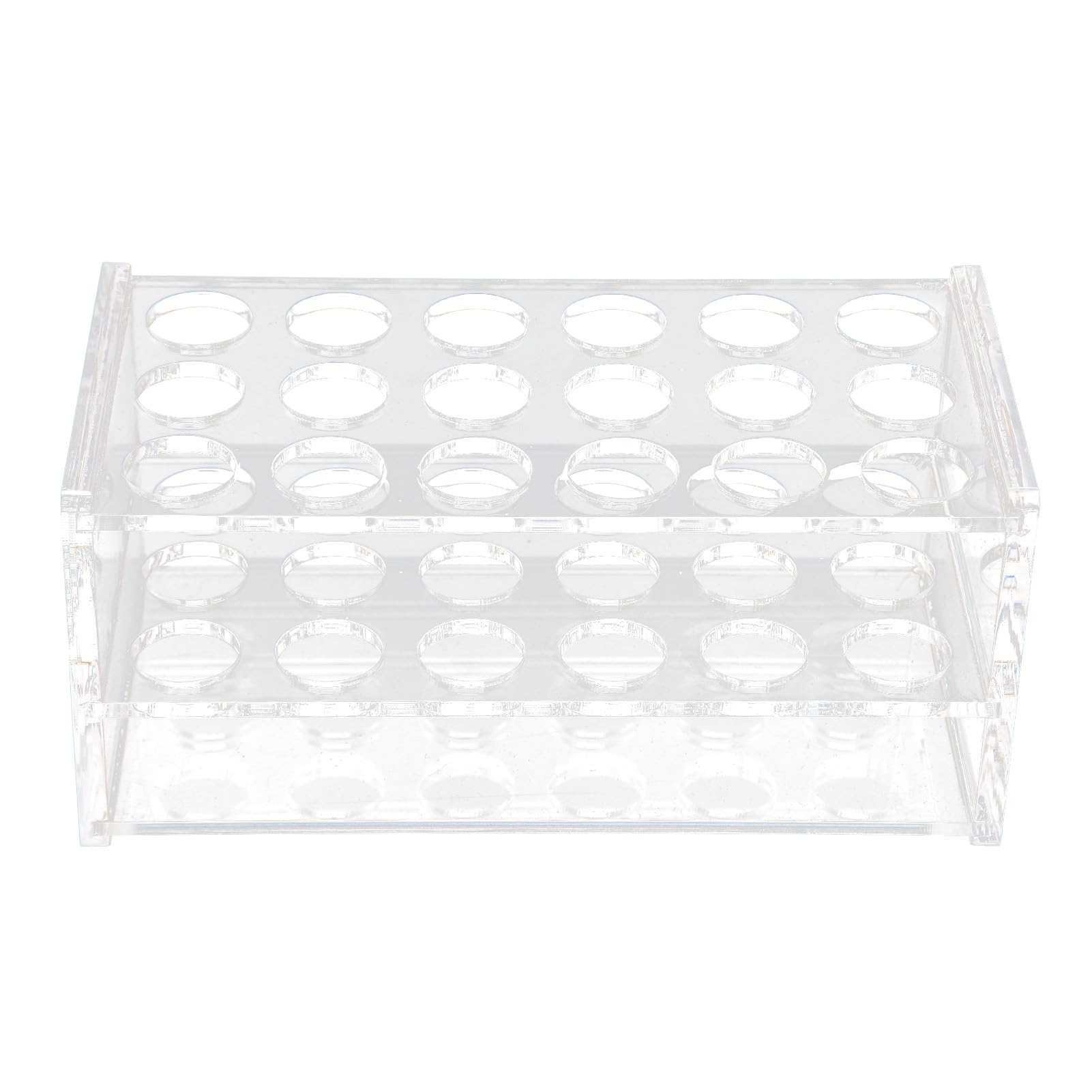 17mm Test Tube Rack with 18 Holes - Durable Transparent Centrifuge Tube Holder for 10ml and 15ml Test Tubes