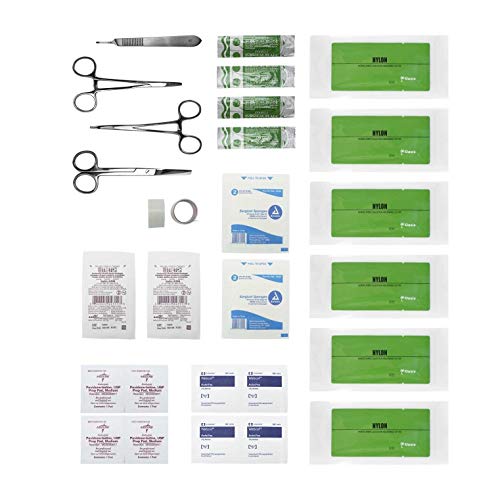 Advanced Trauma Wound Closure First Aid Kit - 28 Piece Survival Kit