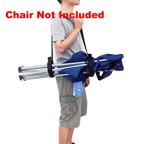 2 X Adjustable Beach Chair Carry Strap Universal Folding Chair Carry Strap Bed Chair Carry Strap - 2 Straps Per Pack (Chair Not Included)
