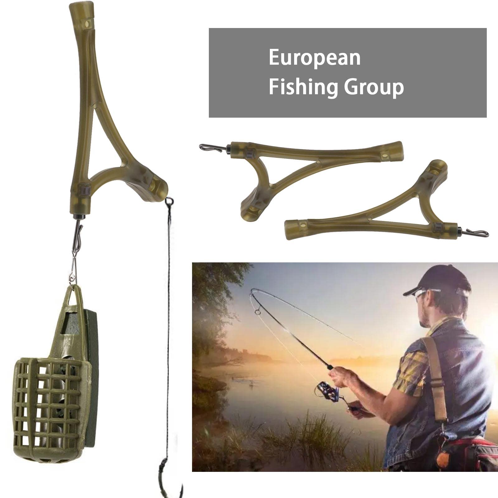 10PCS Anti Tangle Set Carp Fishing Rigs with Swivels Anti Knotting System Side Bend Rolling Swivel Fish Tackle Carp Rigs Tool Carp Fishing Accessories