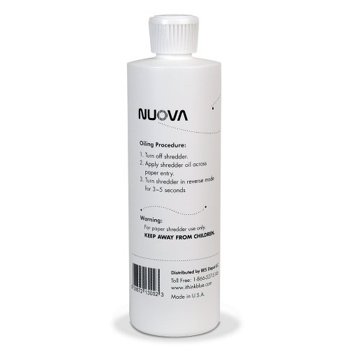 2-Bottle Nuova Synthetic Paper Shredder Oil, 12 Oz. Bottle with Flip Top Cap