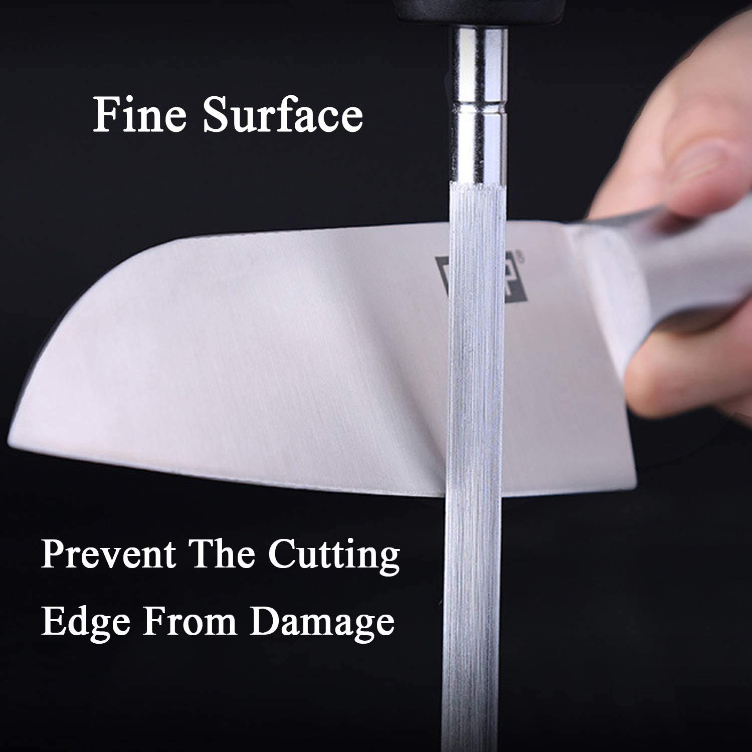 12 Inch Honing Steel Safe Knife Sharpening Steel Sharpening Rod Knife Sharpener Carbon Steel Sharpener Rod for Home Kitchen Hunting Master Chef Home Gourmet Blade