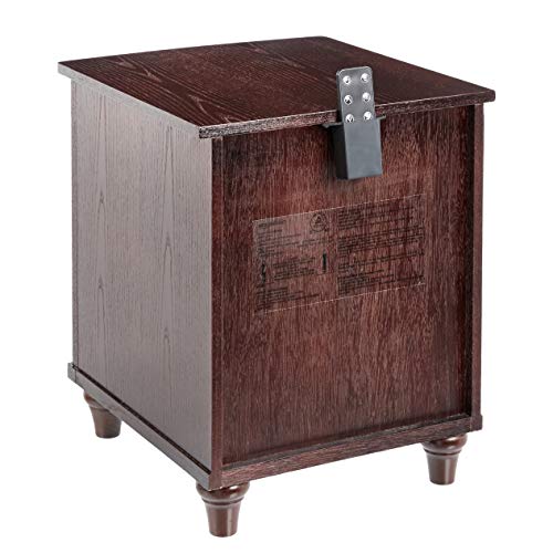 Amazon Basics Cabinet Style Space Heater, Brown Wood Grain Finish, 1500W
