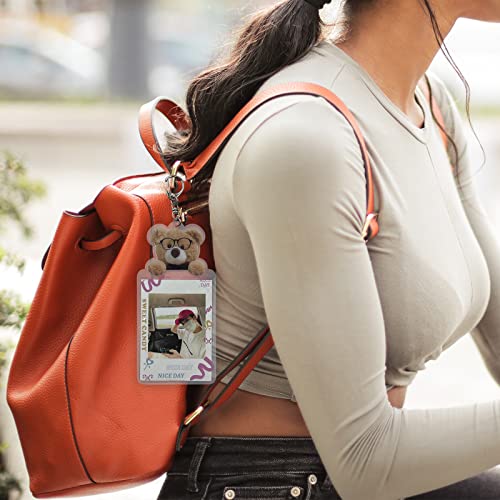 2 Pieces Photocard Holder Keychain, Cute Kpop Photocard Holder, Picture Keychains, Keychain ID Card Holder, ID Student Card, Protective Photo Sleeves Pendant Keychain