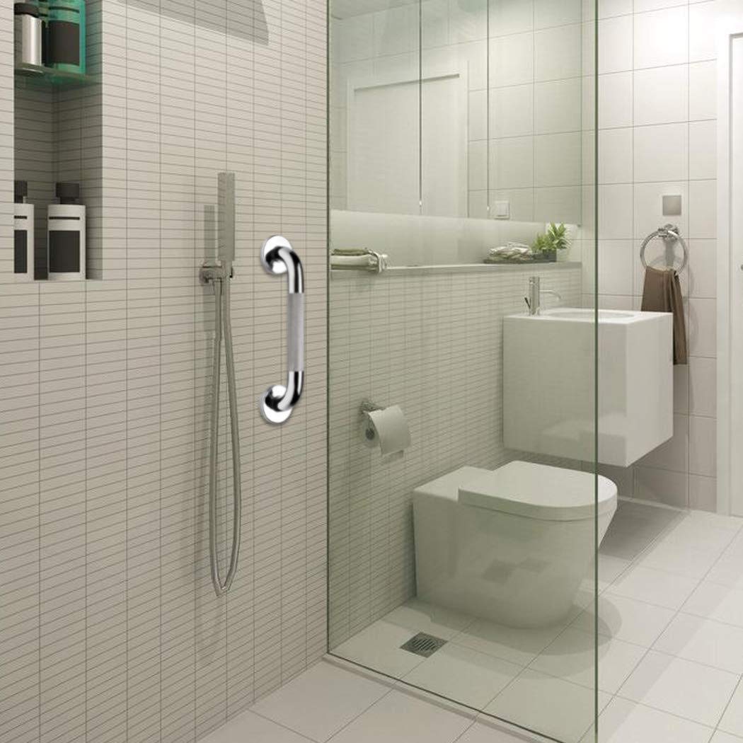 12 Inch Stainless Steel Chrome Shower Grab Bar, ZUEXT Bathroom Balance Bar, Safety Hand Rail Support, Handicap Elderly Injury Senior Bath Assist Handle
