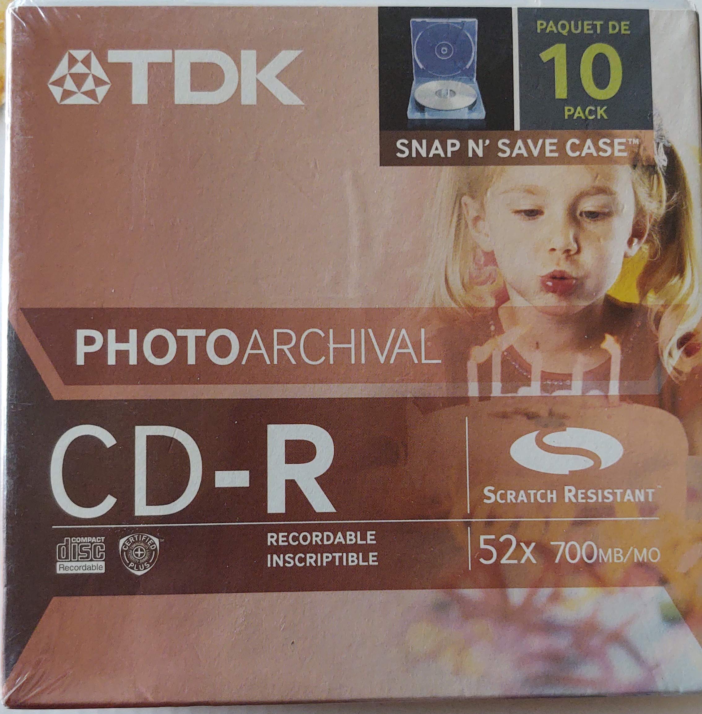 TDK Photo archival Scratch Resistant CD-R 10-Pack