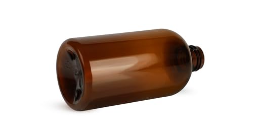 16 oz Amber PET Boston Rounds (Bulk), Caps NOT Included