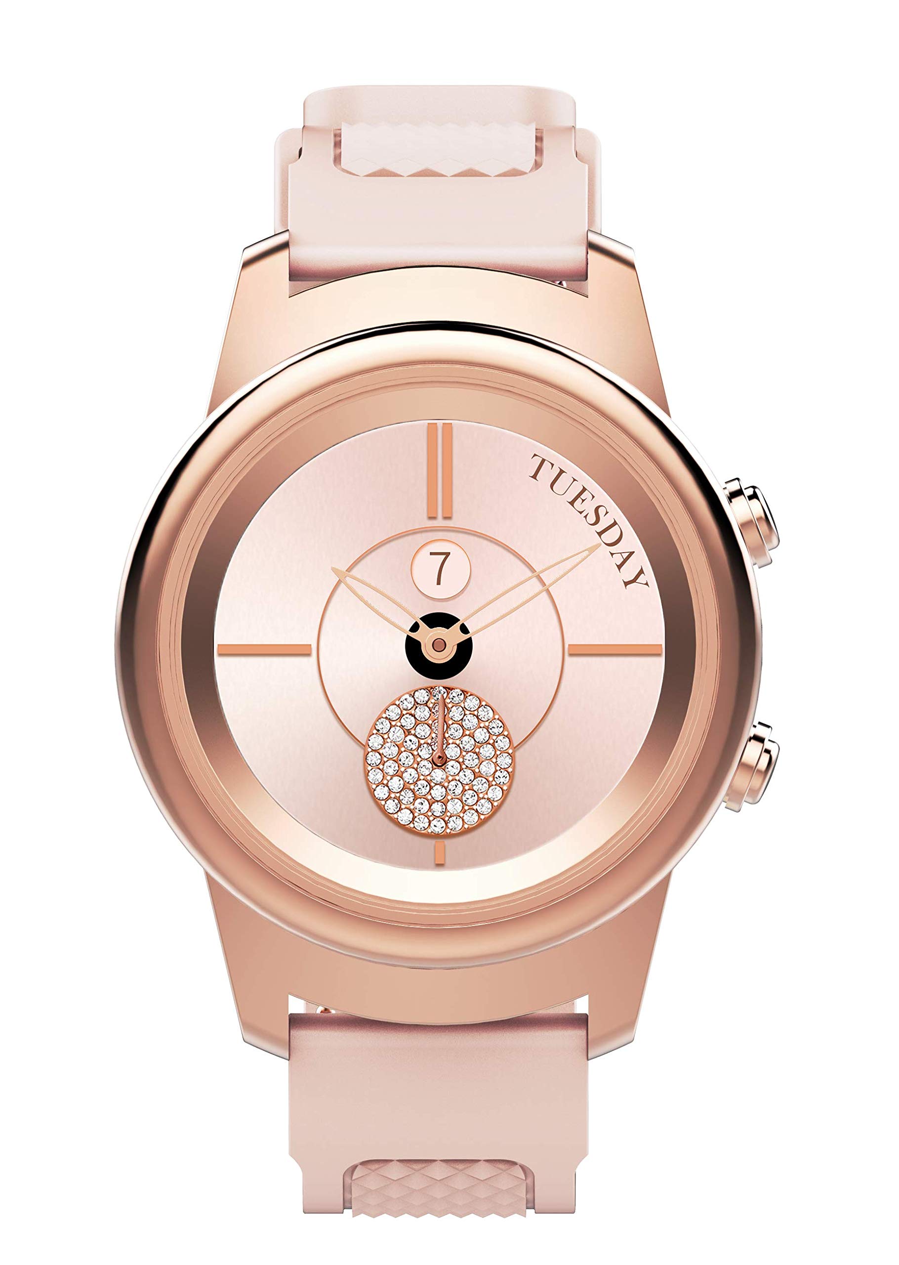 3Plus Callie Hybrid SmartWatch for Women, 30+ Day Battery | Heart Rate Monitor, Pedometer, TFT Vibrant Display, Sleep Tracker, Calorie/Step Counter, Music Controls, for iPhone and Android | Rose Gold, One Size