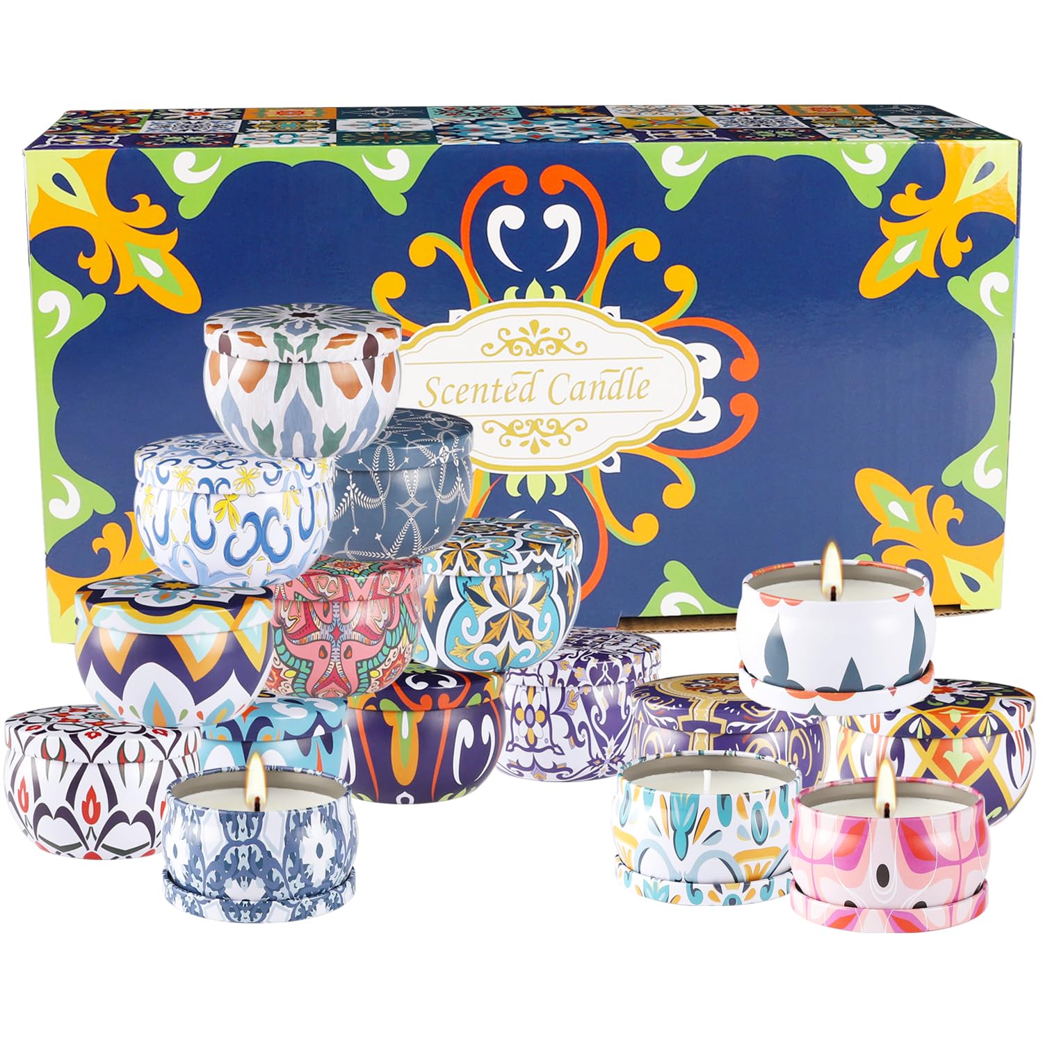 16 Pack Scented Candles Gift Set- Aromatherapy Candle Gifts for Men, Woman-Men Candle Set,Ideal Gift for Travel Home Décor