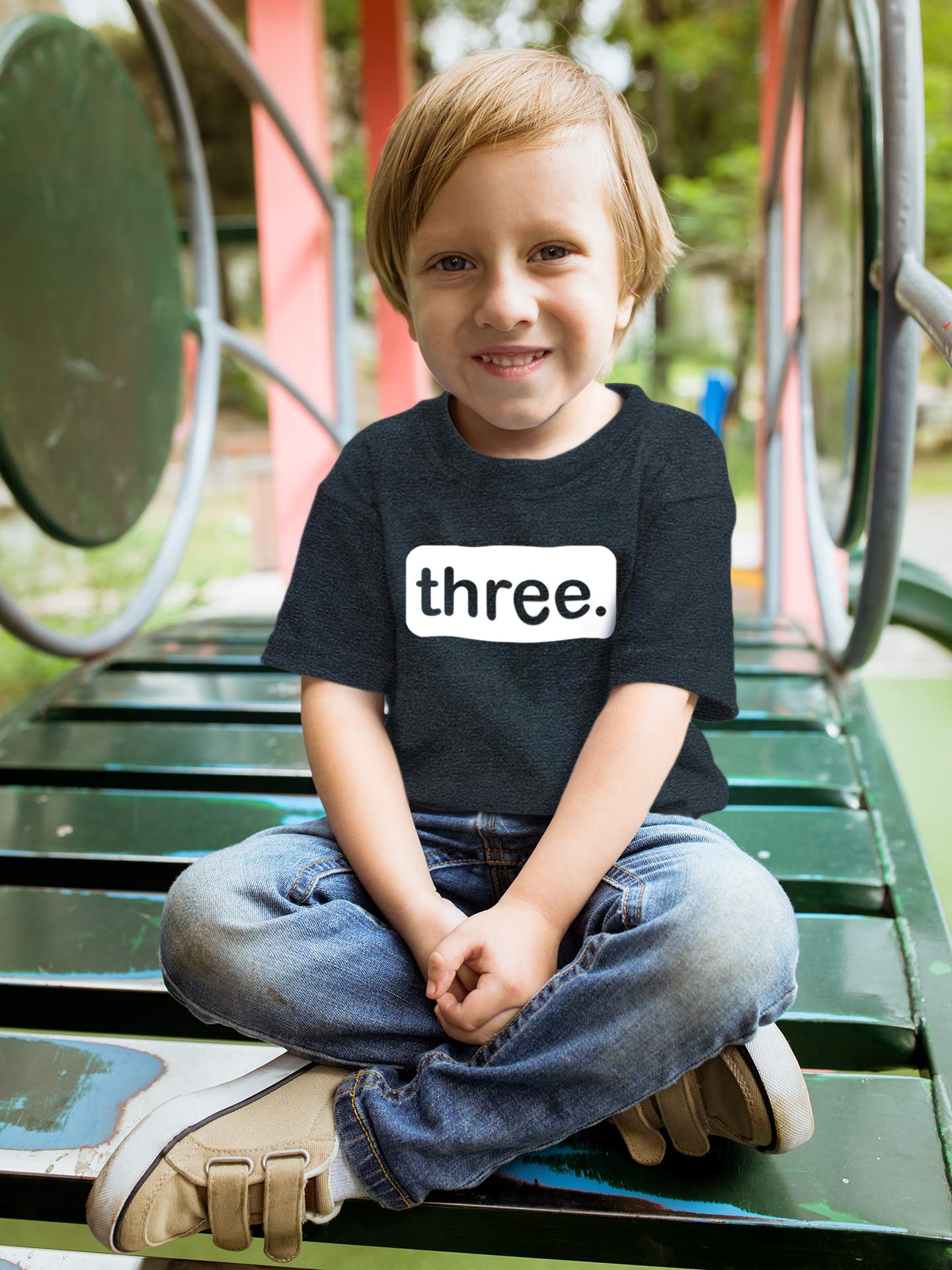 3rd Birthday Shirt boy Third Outfit 3 Year Old Toddler Gift Baby Tshirt Party Shirts (Charcoal Black, 3 Years)