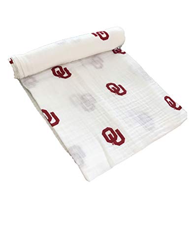 Three Little Anchors University of Oklahoma Muslin Swaddle Blanket 47x47in