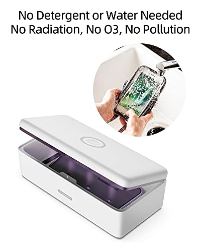 UV Light Sanitizer, Phone Sanitizer UV Box | UV Sterilizer Box for Smartphone | Clinically Proven Kills Germs Viruses & Bacteria UV-C Light Disinfector 2021 New Gift for Family Men