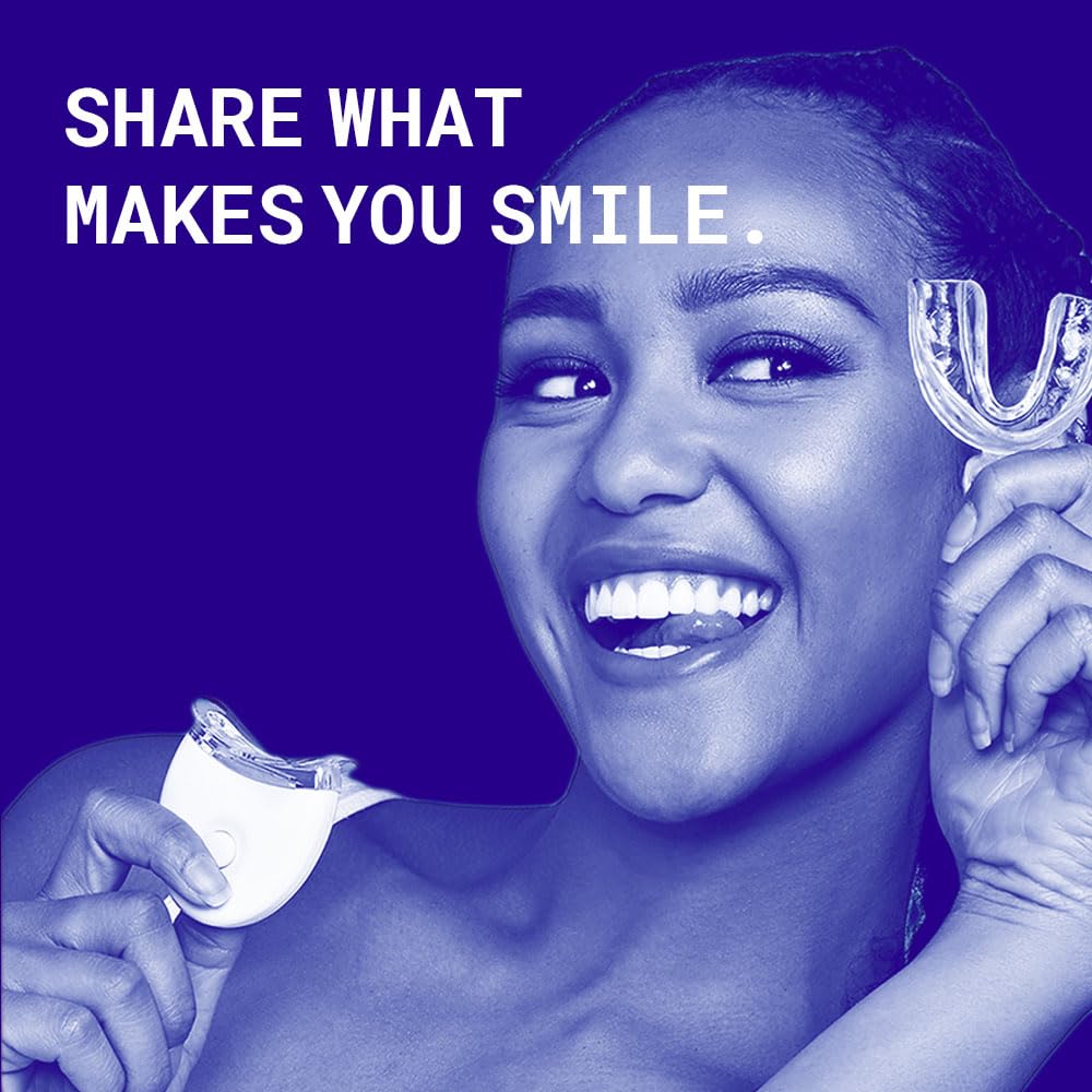 Active Wow 24k White Premium Teeth Whitening Kit - LED Teeth Whitening Kit, Teeth Whitening Light, Fluoride Free, Teeth Whitening Kit with LED Light - Mint Flavor, 30 Treatments