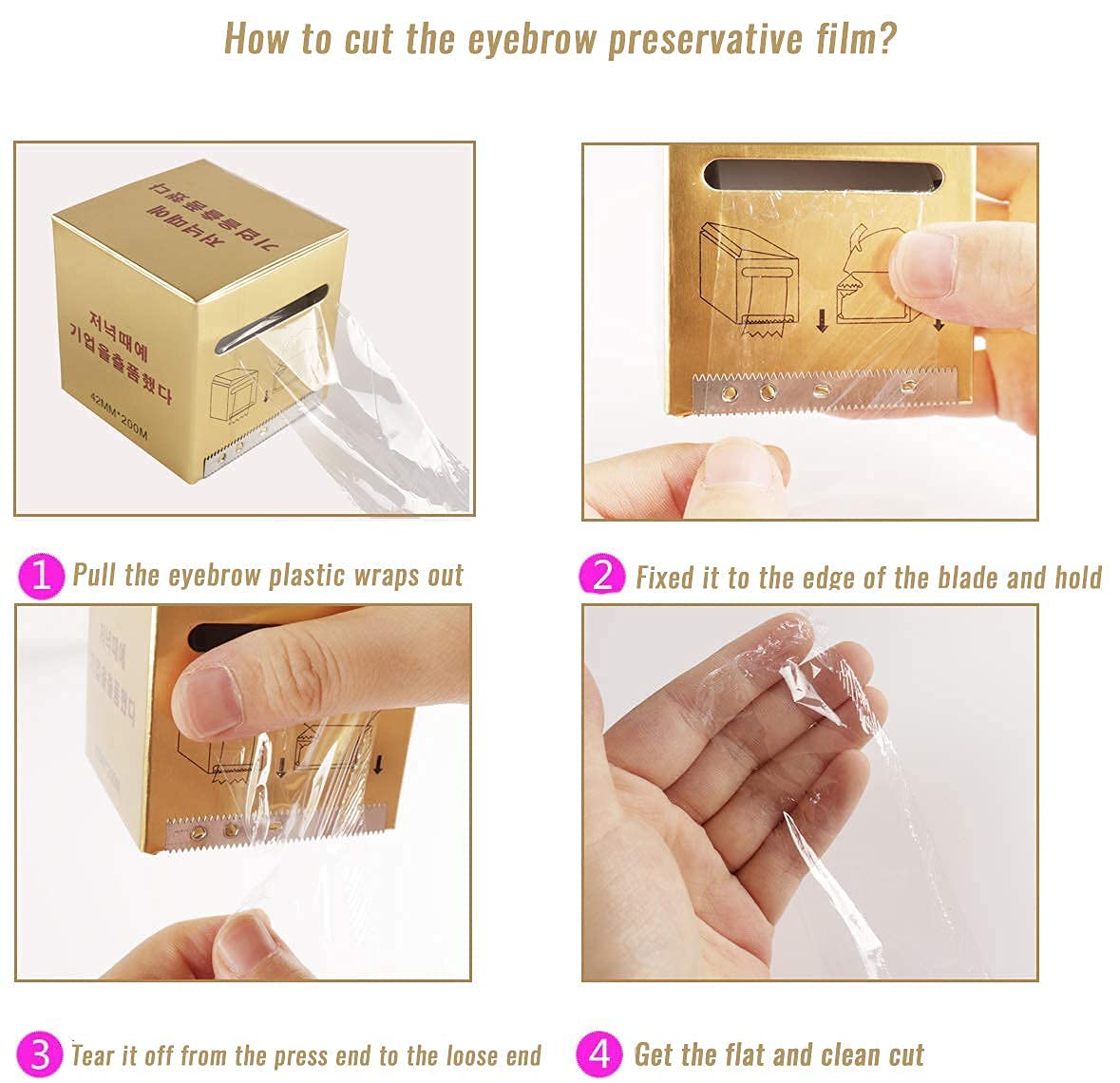 CICITOYWO Disposable Eyebrow Tattoo Plastic Wrap Preservative Saran Barrier Film Microblading Supplies Lips Permanent Make Up Cling Wrap Cover Tape Roll Transparent 2 PCS