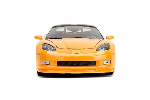 2006 Chevy Corvette Z06, Yellow - Jada Toys 34204/4-1/24 Scale Diecast Model Car