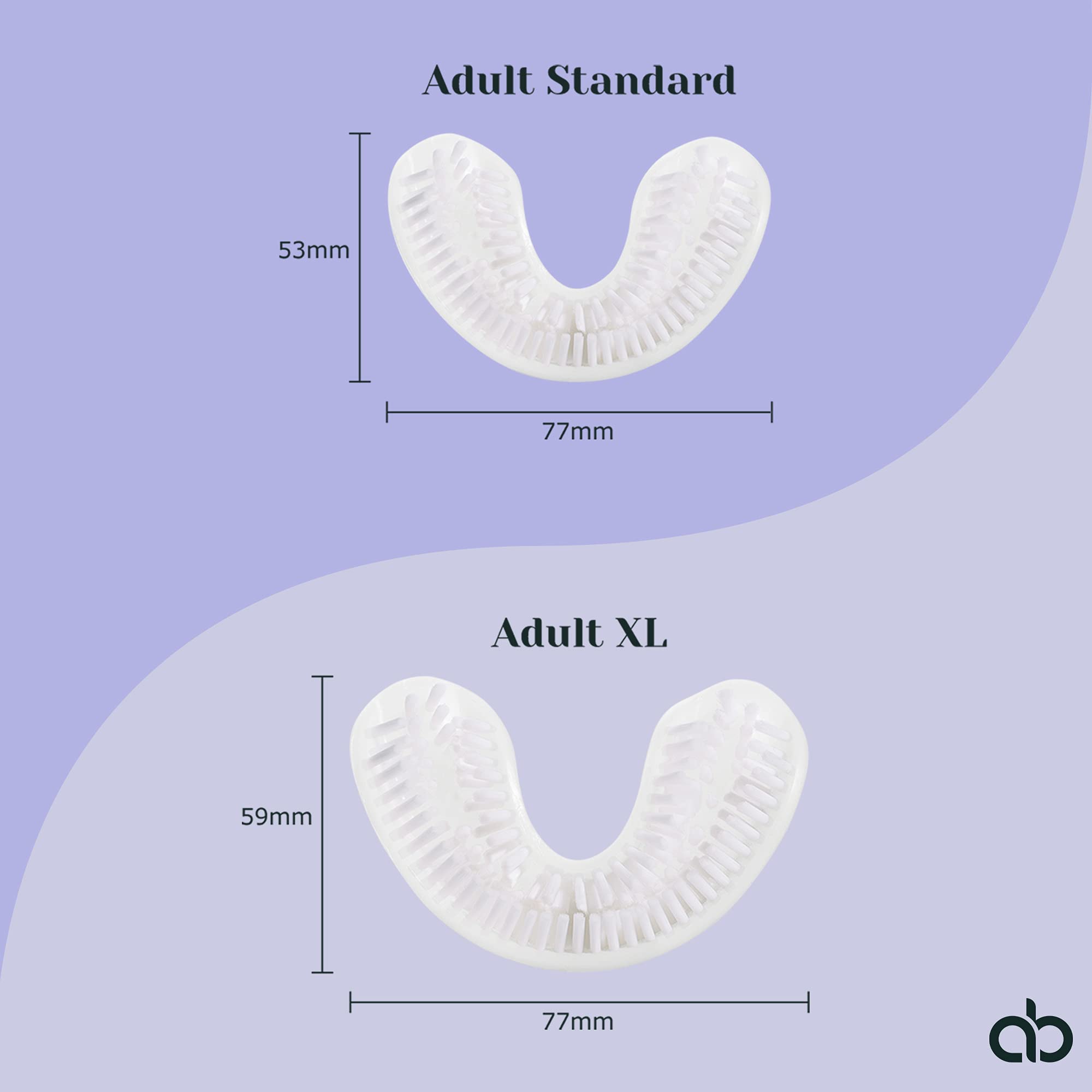 autobrush Single Sided U Shaped Nylon Brush Head Replacements, Soft and Unique 360° Nylon Bristles, Automatic Toothbrush Head Accessories,-Adults and Kids Sizes (Adults, XL, 1 Pack)