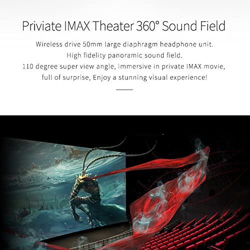 3D VR Virtual Reality Headset, Bluetooth Wireless VR Headset Compatible with 4.7-6.3" iPhone iOS/Android, VR viewer for IMAX Movies and Games (White)