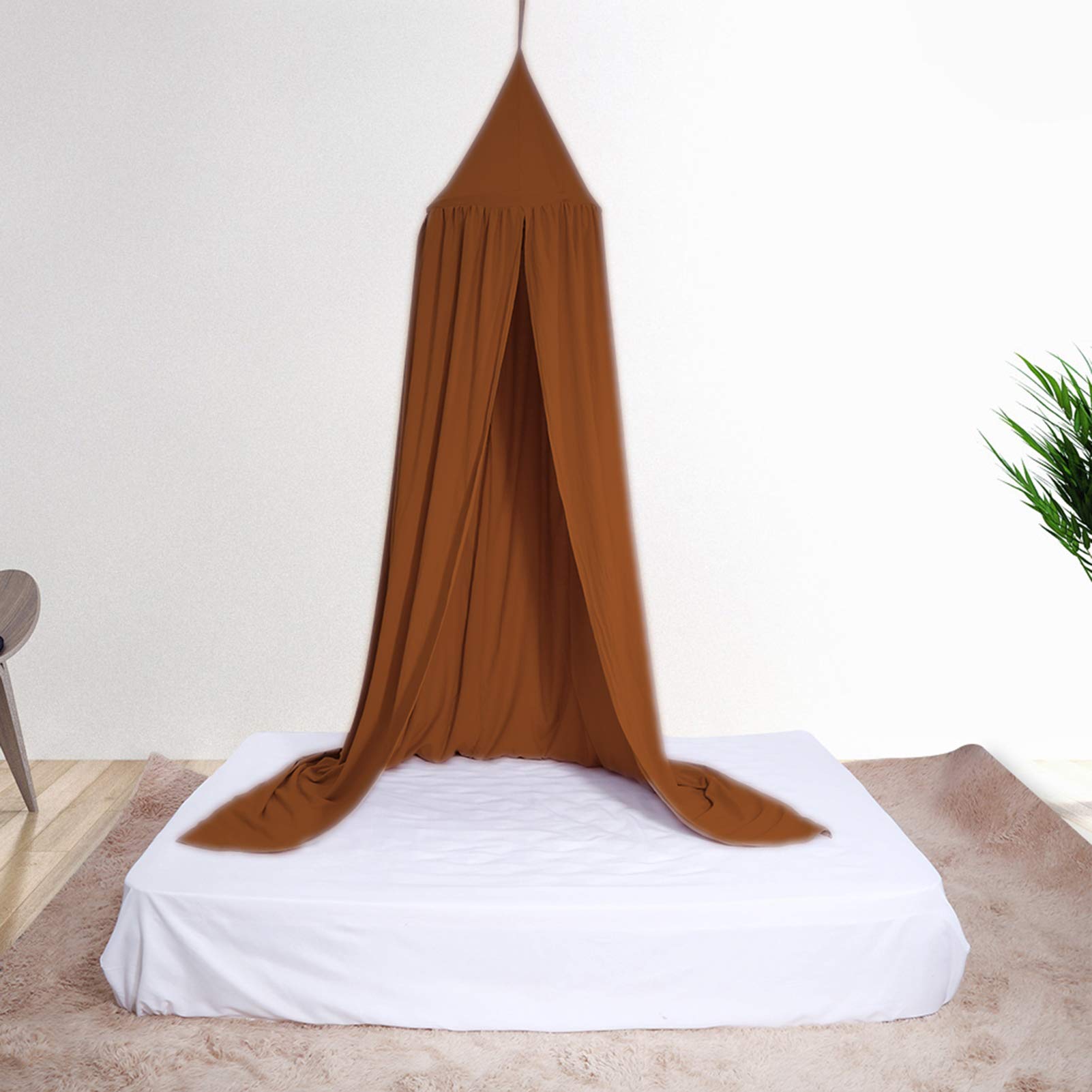 Kid Bed Canopy Baby Bedding Round Dome Bed Canopy Room Decoration, Bed Curtains Kids Play Tent Hanging Tent Net, Bedroom Canopy for Baby Kids Reading Playing Sleeping
