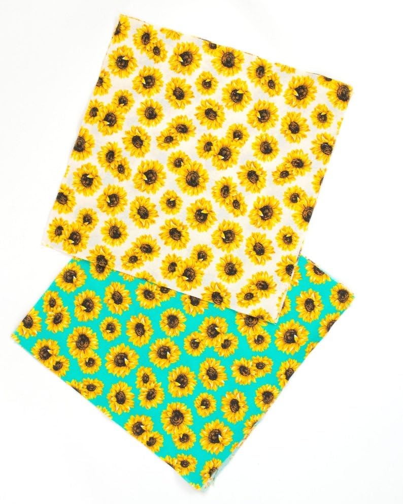 102 Pcs Fabric Strips Cute, Beautiful 100% Cotton Fabric Quilt, Width 5 inch Length 5 inch, Gift Sunflowers pre-Cut Charm Pack Squares, DIY Blanket