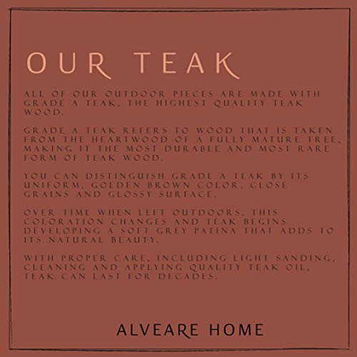 Alveare Home Amalfi Teak 57 Sofa Love Seats, Natural