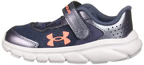 Under Armour Girls' Infant Assert 9 Pearl, Utility Blue/Electric Tangerine, 9K Medium US