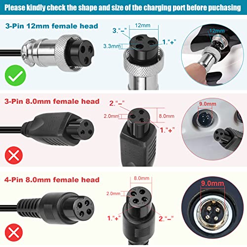 24V 2A Electric Bike Scooter Battery Charger for Mini Chopper Sunl City Express Razor CC2420 E100 E125 E150 E175 E200 E225S E300 E325S E500 MX350 PR200 Pocket Mod Rocket, Dirt Quad