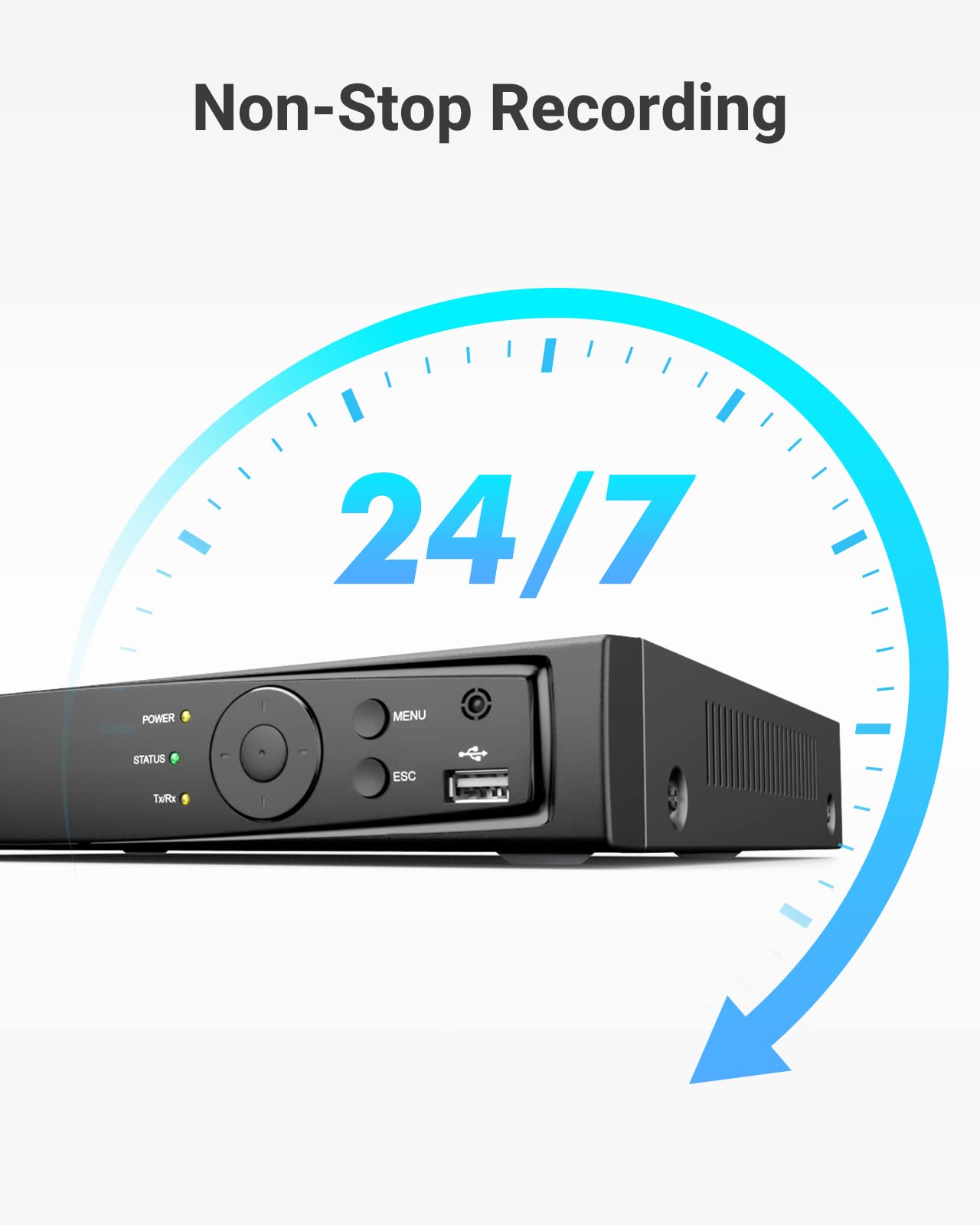 ANNKE 12MP 16 Channel PoE NVR with 2TB Hard Drive, Ultra HD Home Security Network Video Recorder Supports 12MP/8MP/5MP/6MP/4MP ANNKE PoE IP Cameras, 24/7 Surveillance Recording, 4CH AI Features