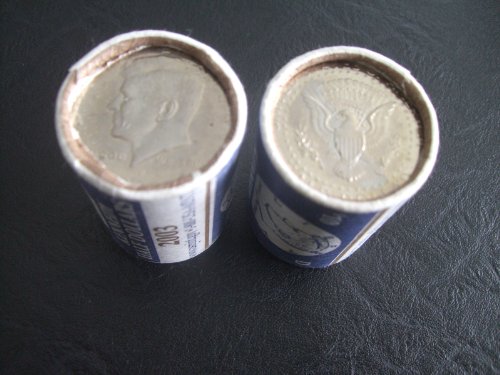 2003 P & D Kennedy Half Dollar Rolls From US Mint 40 Halves Coins