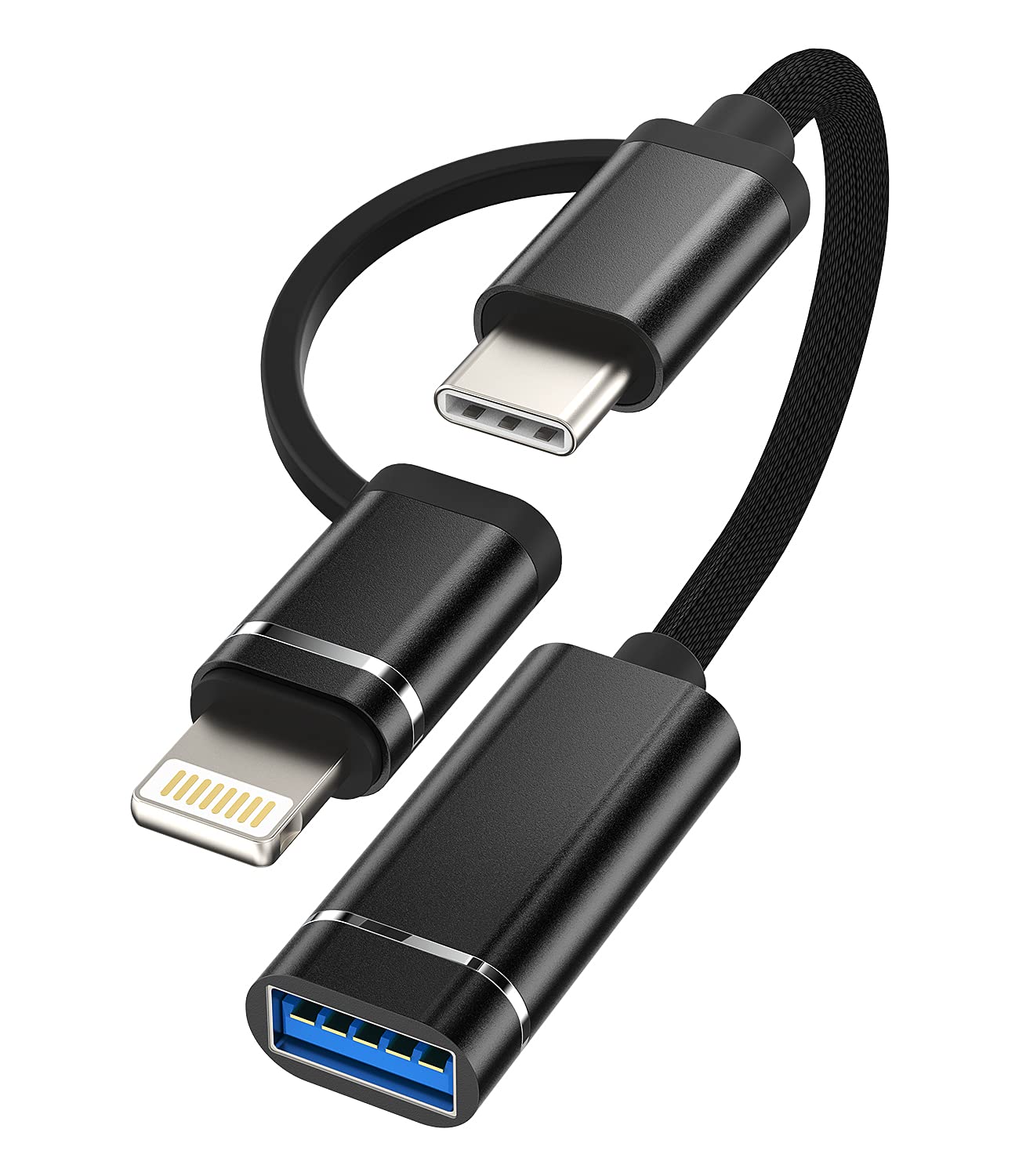 Zoyuzan USB Type C to Lightning Adapter, Supports Digital Cameras, USB Flash Drives, Keyboards, Mice, Gamepads, Microphones, Mixers, Sound Cards, Electronic Drums