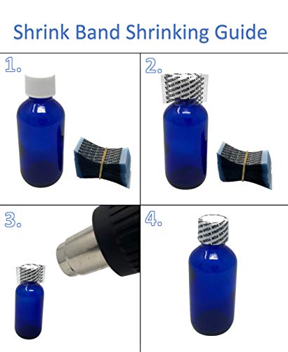 65 x 100 mm Clear Perforated Shrink Sleeve for 2 Oz. (60 ml) Boston Round Glass Bottles and More [Compatible Diameter Range: 1 1/4” – 1 1/2”] - Bundle of 125