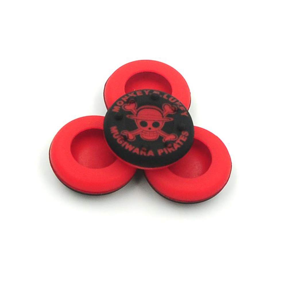 4 in 1 Analog Stick Joystick Rubber Silicone Cap Thumbstick Thumb Grip Cover Case Skin Joystick Grips for PS4 PS3 Xbox One Xbox 360 Controller (2# Red)