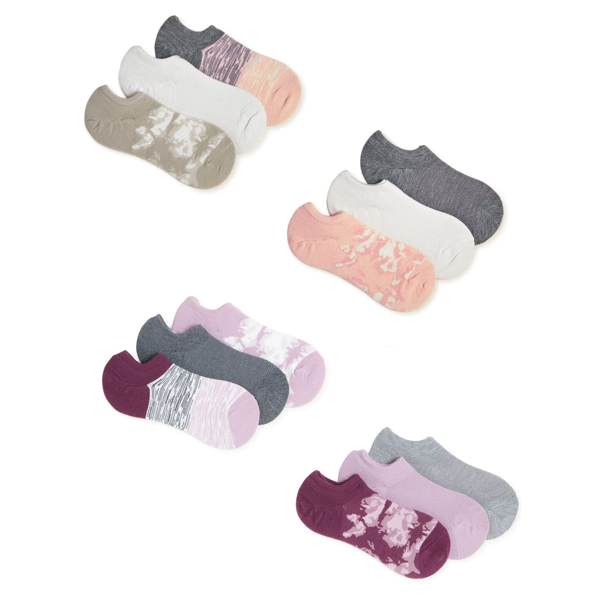 12 pack ~ Low Top Ankle Sock Bundle~ Women Shoe Size 4-10 ~ Camouflage & Fun Colors~ Perfect for Tennis Shoes