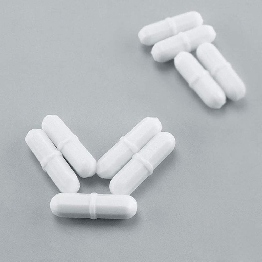 Adamas-Beta 5 Pcs B6 PTFE Magnetic Stirrer Magnetic Stir Bar, Diameter × Length 3×6mm/0.12×0.24in