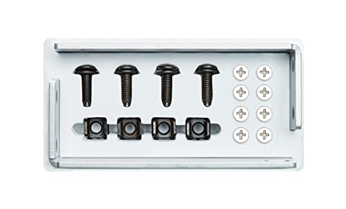 GeoLynx Silver Rack Mount Adapter Bracket Ear Kit for Ubiquiti US-8-150W UniFi Switch 8 Port | Edge Switch 8 Port with M6 Cage Nuts Screws & Hardware