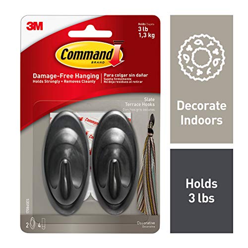 3M Company 17086S Command, Medium, Slate Terrace Hook