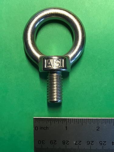 US Stainless, Stainless Steel 316 1/2" Lifting Eye Bolt 1/2" UNC Pitch of 1/2"-13 Marine Grade