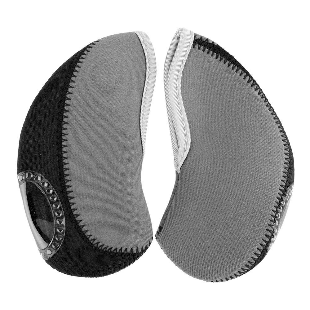 10Pcs Golf Club Head Cover, Neoprene Protective Headcover Golf Club Iron Head Covers Set (Grey + Black) Funny Driver Heads Iclubs