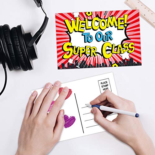 36 Colorful Welcome Postcards with 6 Designs Welcome Back to School Greeting Cards for Children