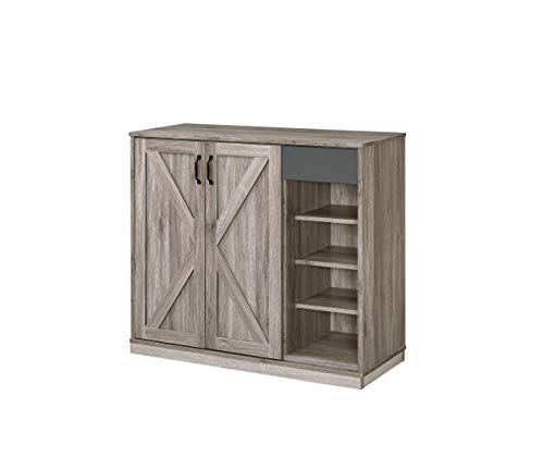 Bellemave Shoe Storage Cabinet, 4 Tier Shoe Rack with Drawers and Doors, Entryway and Hallway Furniture for Home and Office,47 inch,Gray Oak