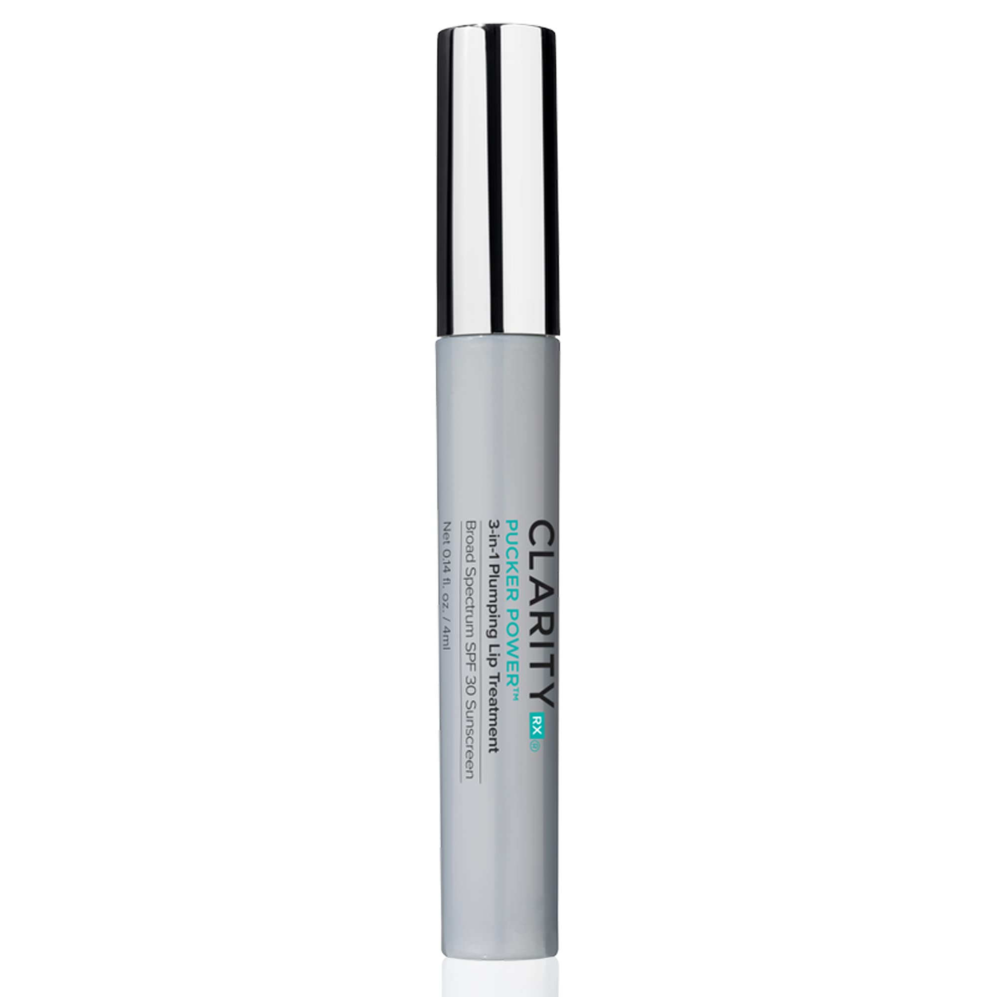 ClarityRx Pucker Power 3-in-1 Hydrating Lip Plumping Treatment, Natural Plant-Based Anti-Aging Lip Plumper with SPF 30 (4 ml)