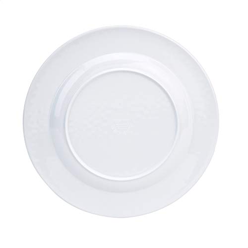 Amazon Basics Melamine Dinnerware Set, Service for 4, Traditional Blue and White - Set of 12