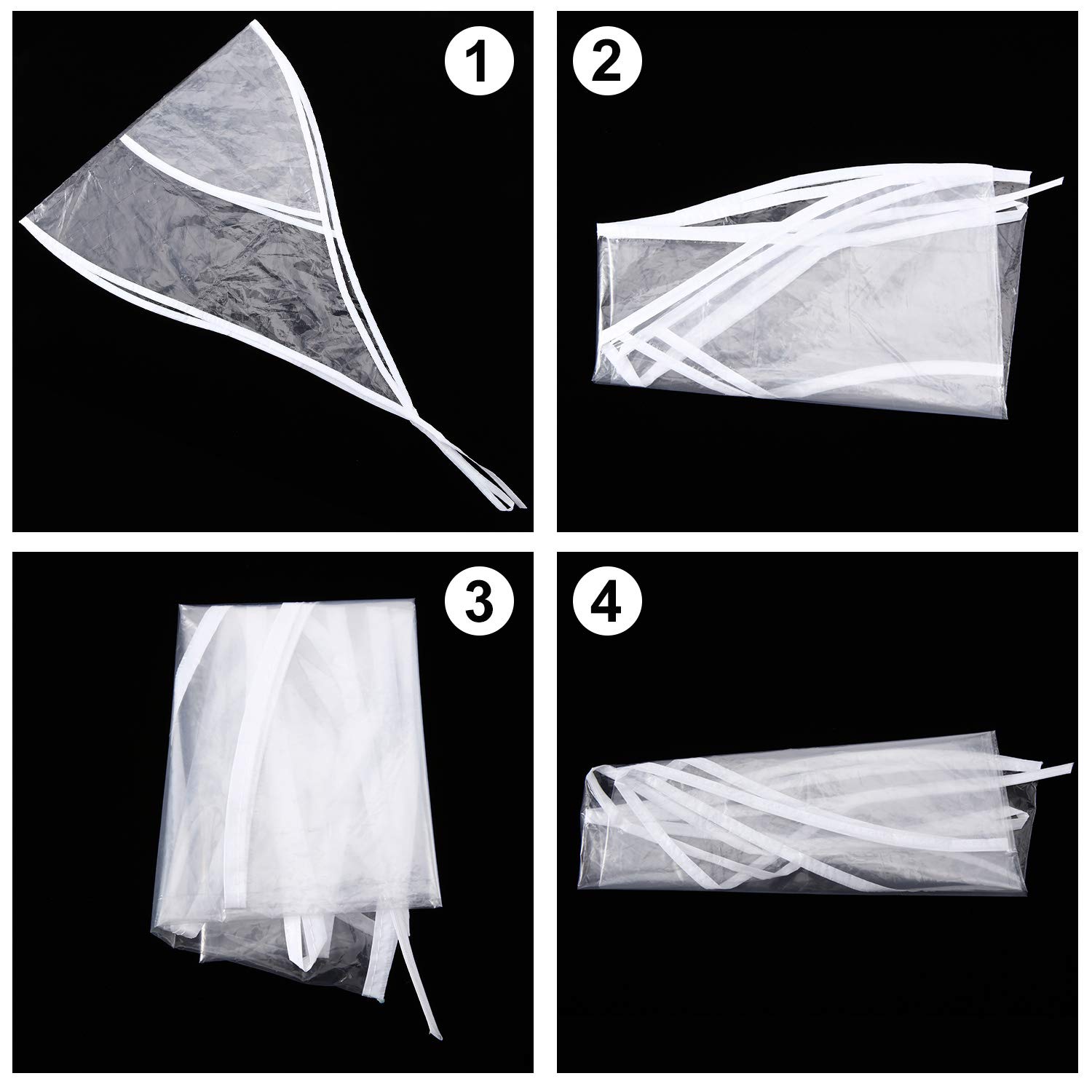 12 Pieces Rain Bonnet with Visor Clear Plastic Rain Hats Waterproof Rain Scarf for Women Lady Rain Wear