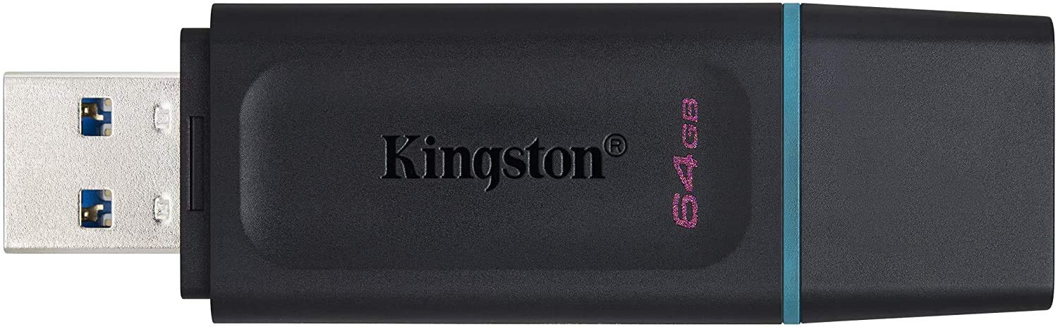 Kingston DataTraveler Exodia 64GB USB 3.2 (Bulk 5 Pack) Flash Drives for Computer or Laptop (DTX/64GB) Bundle with 2 Everything But Stromboli Lanyards