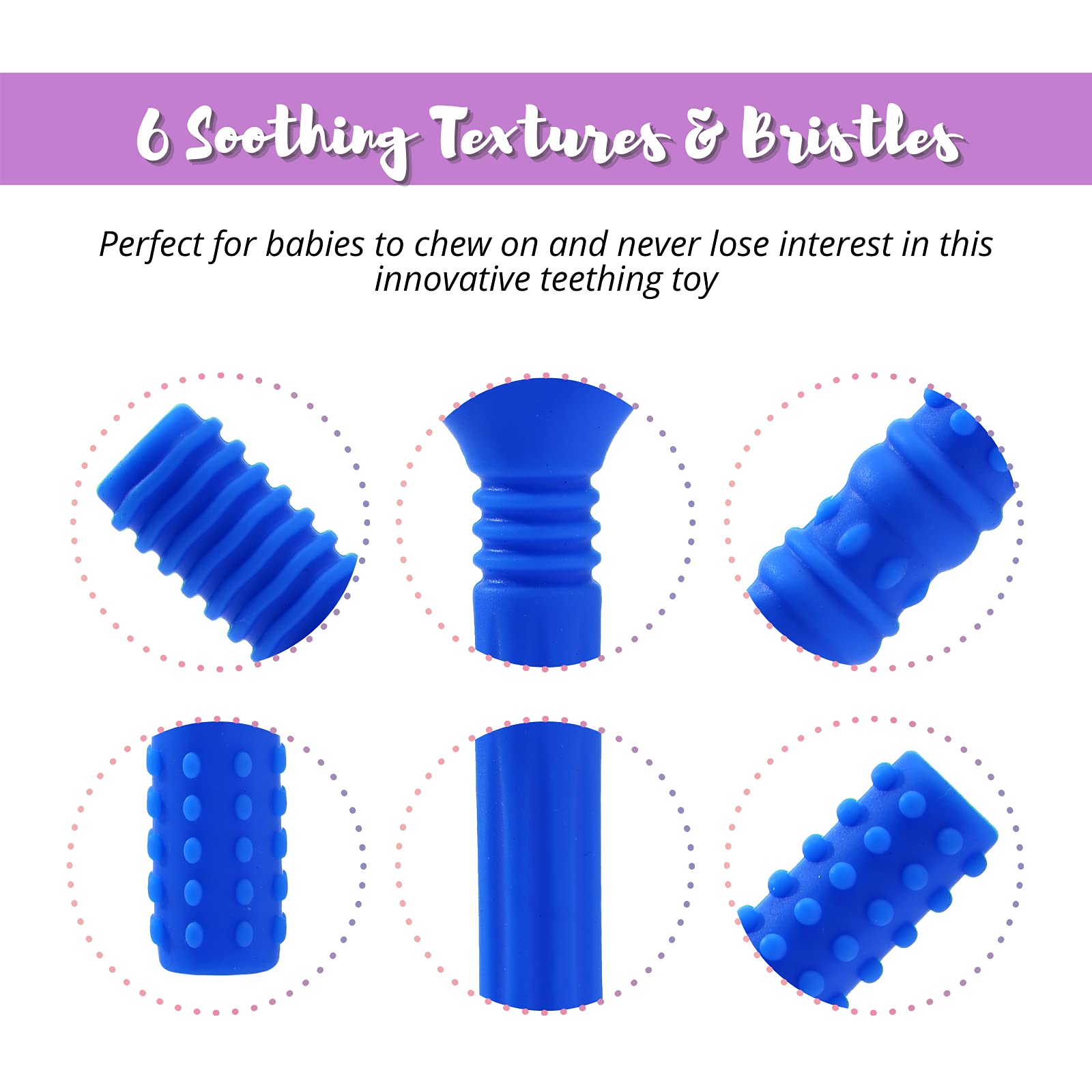 3 Pack Sensory Chew Hollow Teething Tubes, Y Style Teether Toys for Babies 3+ Months, Baby Kids Boys and Girls, Silicone Teether Tubes for Autistic Chewers, ADHD, Baby Nursing or Special Needs