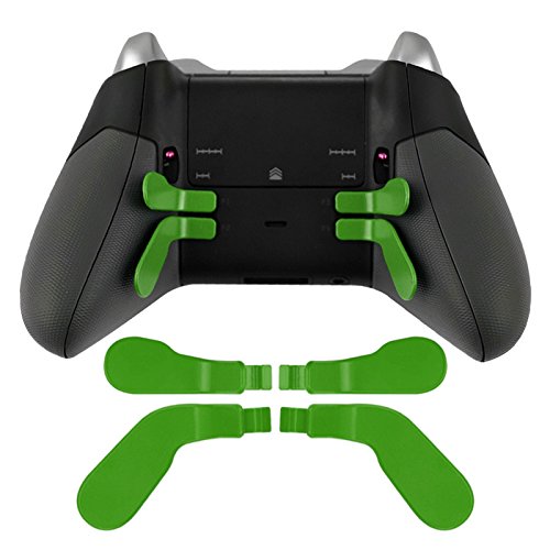 4PCS Replacement Handle Metal Paddles Buttons Hair Trigger Locks for Xbox One Elite Controller Green