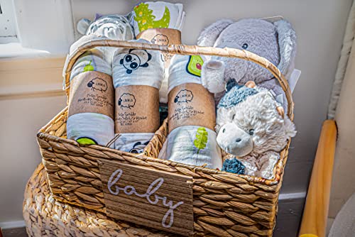 100% Organic Cotton Unisex Muslin Swaddle Blanket for Baby 3 Pack Hypoallergenic Breathable Baby Essentials Registry
