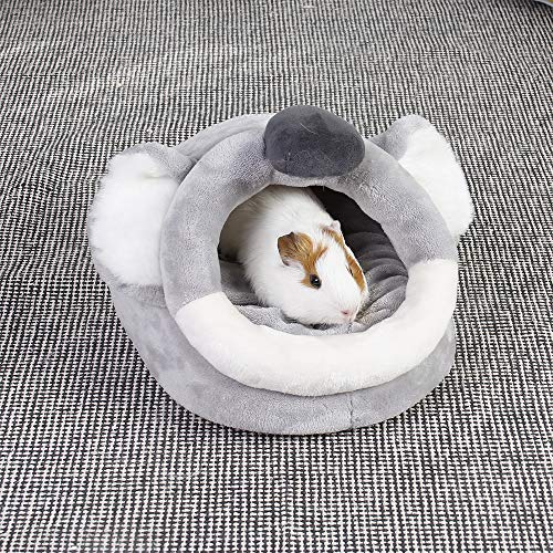 ABLAZEZAI Guinea Pigs Hideouts Chinchilla Hedgehogs Bed Hamster Supplies Dutch Rats Bearded Dragon Ferrets Rabbit House Animals Bed/Cube/House (L, Koala)