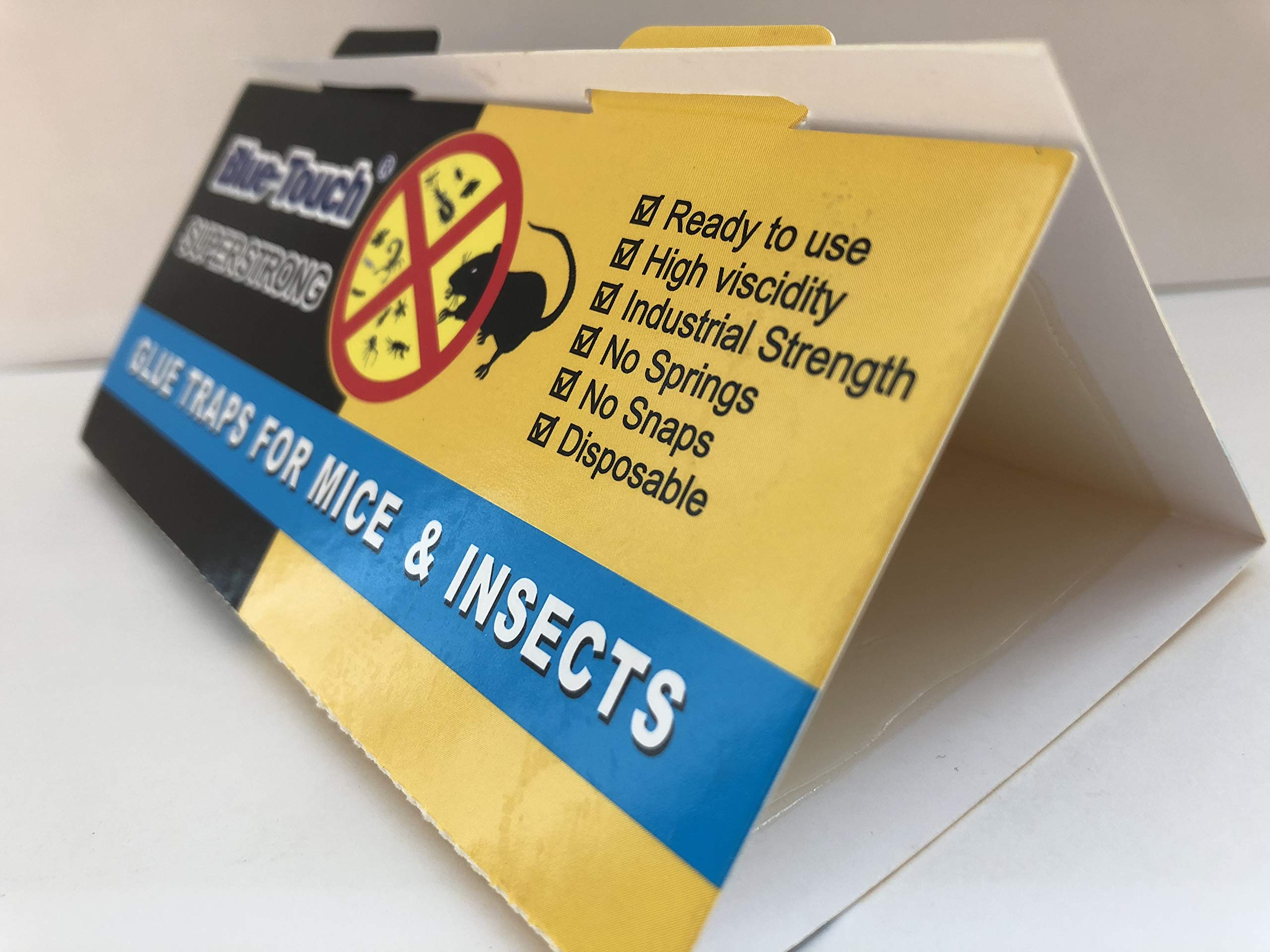 18 Blue-Touch Mouse Glue Traps, Professional Sticky Glue Traps/Boards for mice/ Insect/Lizard/Spider/House pests. 8.5 X 5.5 Inches β 18 Traps/Pack