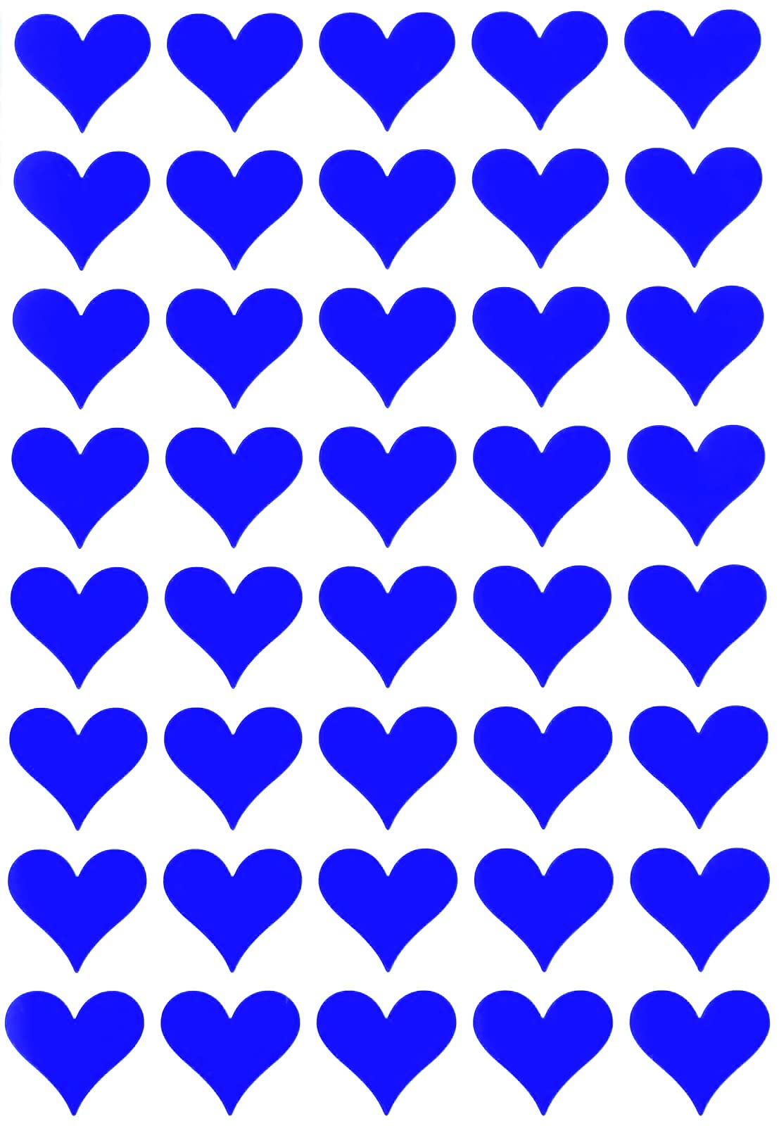 Royal Green 19MM (3/4") Hearts Sticker Envelope Seals Love Decorative Crafting and Scrapbooking Labels in Blue - 200 Pack